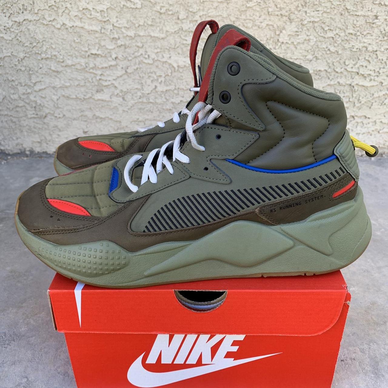 Puma Army Green / Multicolor RS-X Men’s high top... - Depop