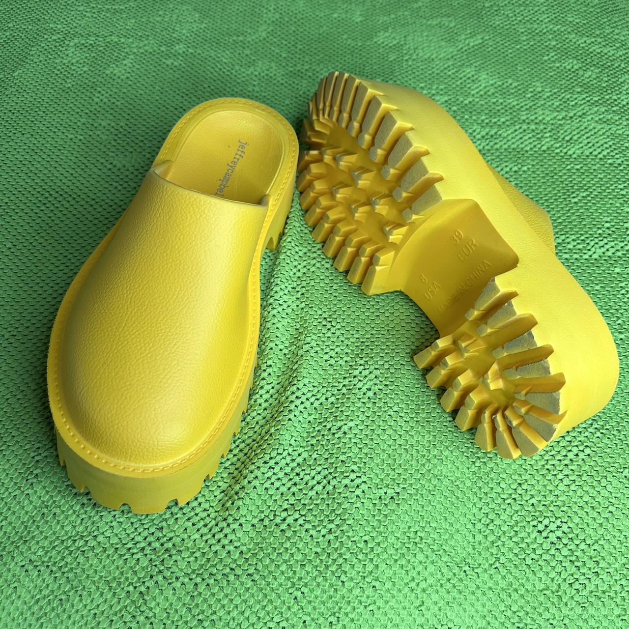 Jeffrey Campbell Women's Yellow Clogs | Depop