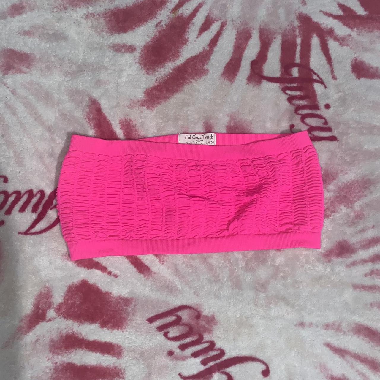 🖤 Neon Pink Tube Top 🖤 ⭐️ size large but also fits... - Depop