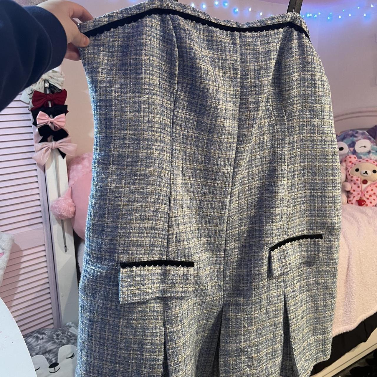CIDER: Blue tweed blazer & dress set Runs small •... - Depop