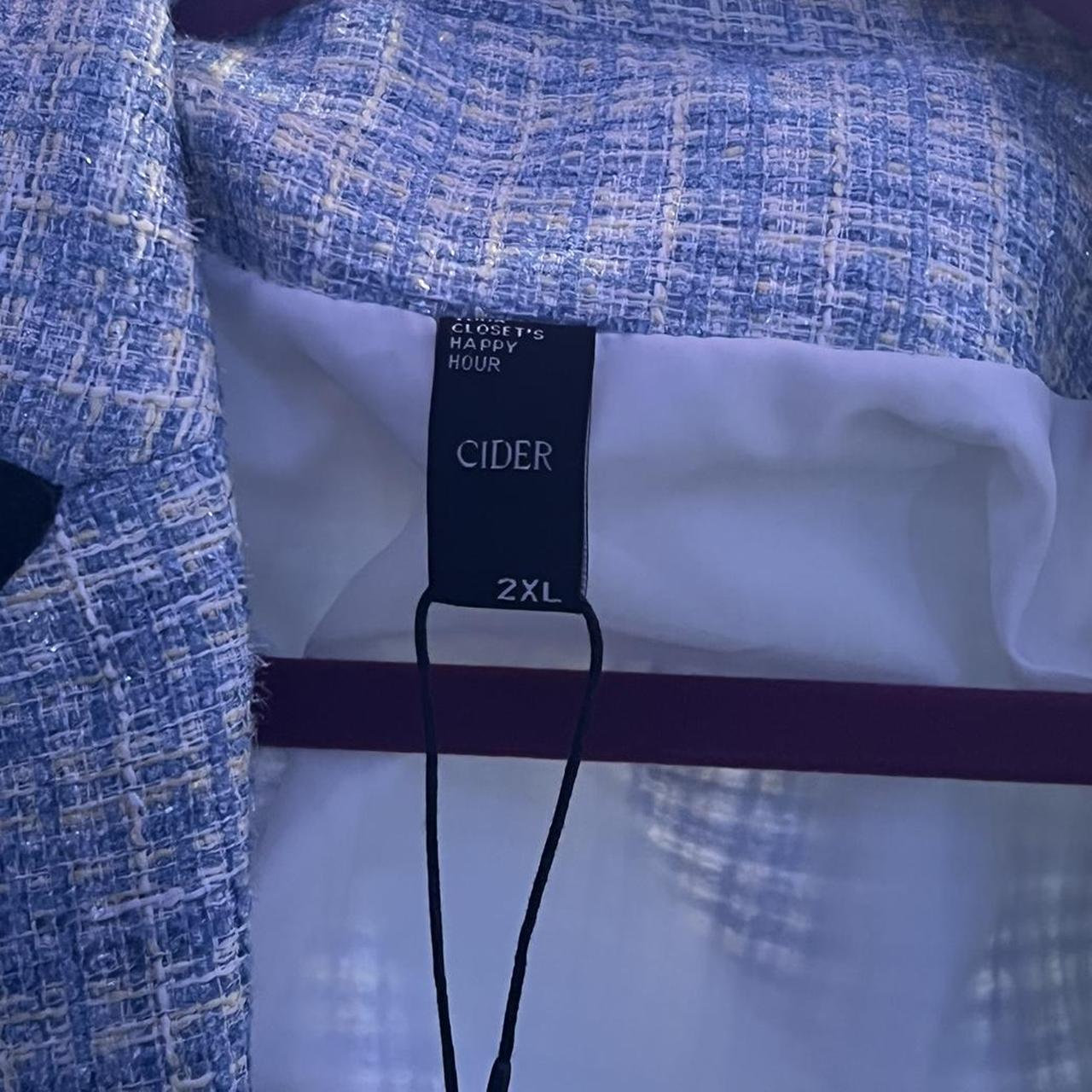 CIDER: Blue tweed blazer & dress set Runs small •... - Depop