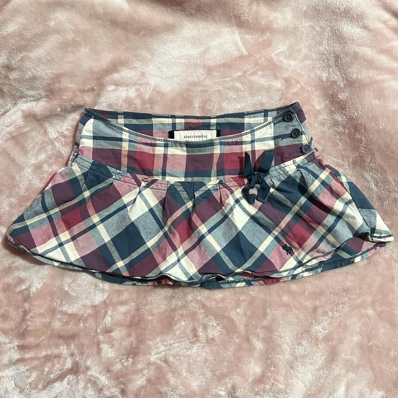 Abercrombie ♱ Plaid micro-mini pleated skirt Size... - Depop