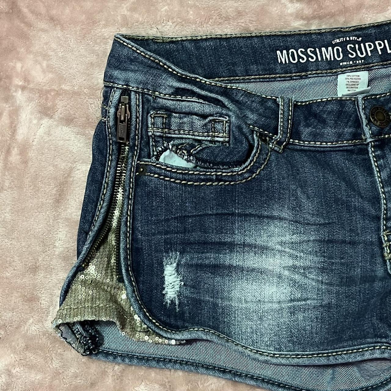 Mossimo Supply co. ♱ blue denim & gold sequin... - Depop