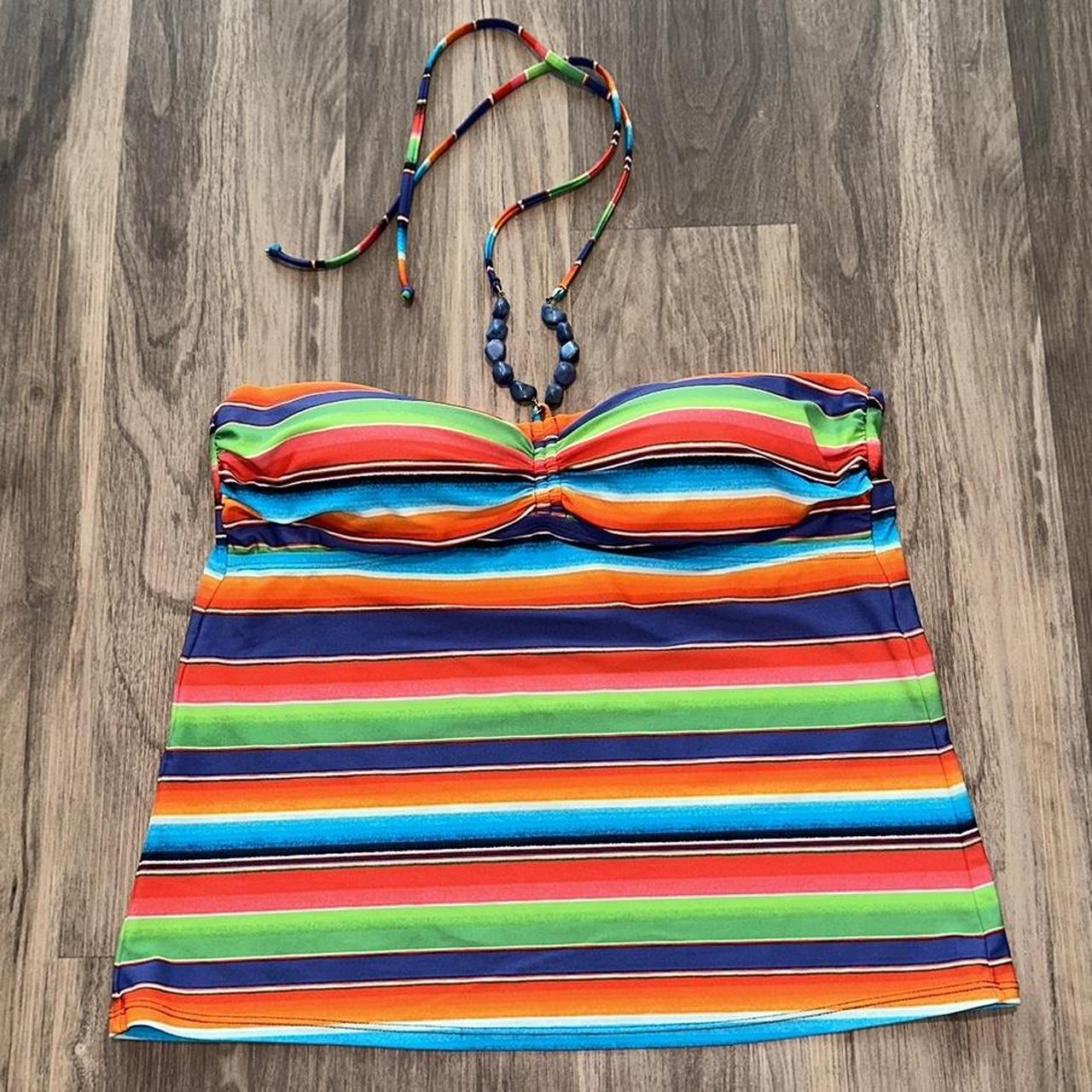 Stunning beaded colorful halter top!!! 💗 marked... - Depop