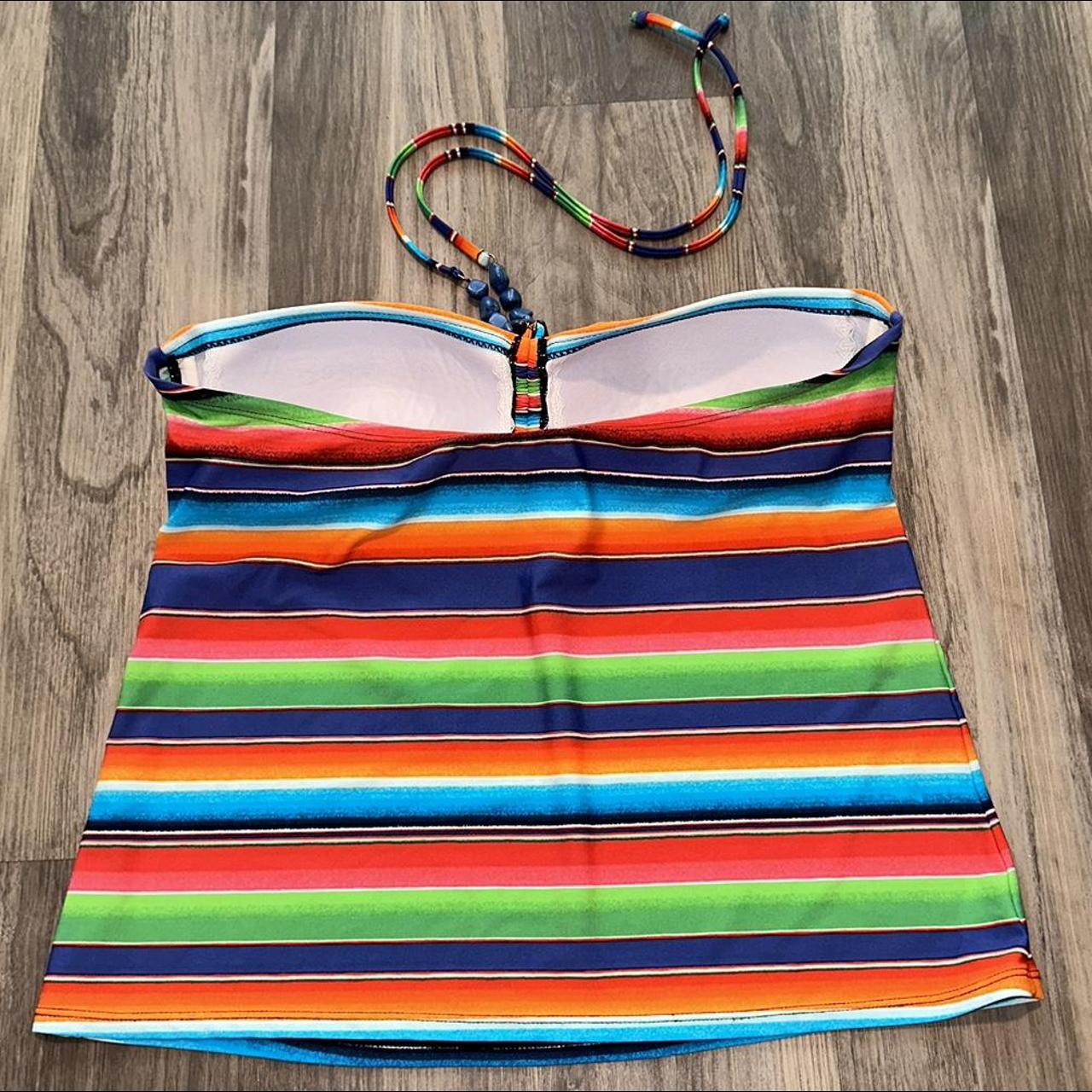 Stunning beaded colorful halter top!!! 💗 marked... - Depop
