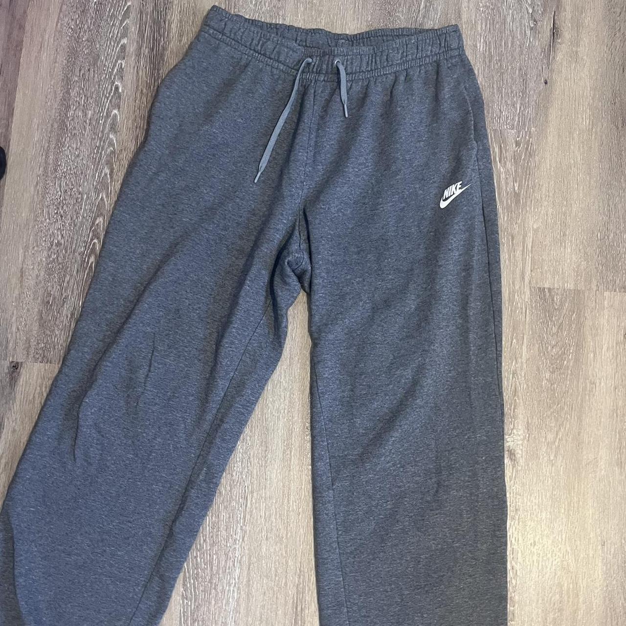 gray nike high rise sweatpants! these are super... - Depop