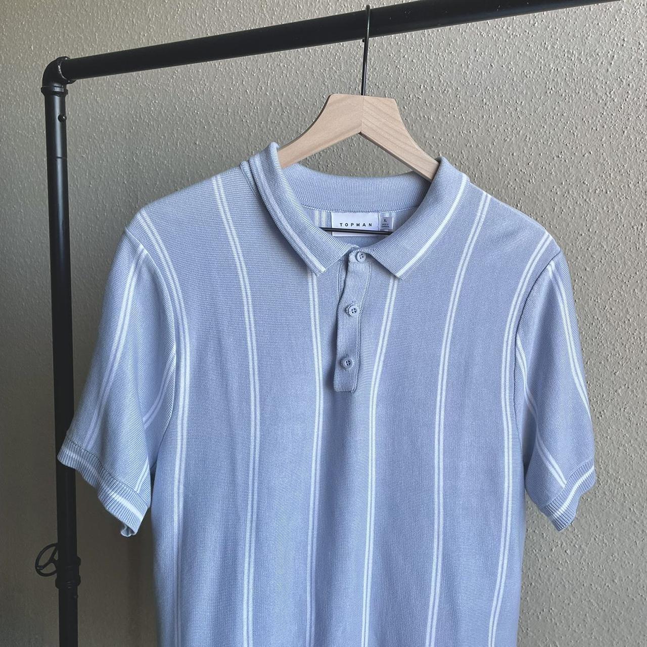 Topman knit polo with stripes. New, with tags. Size... - Depop