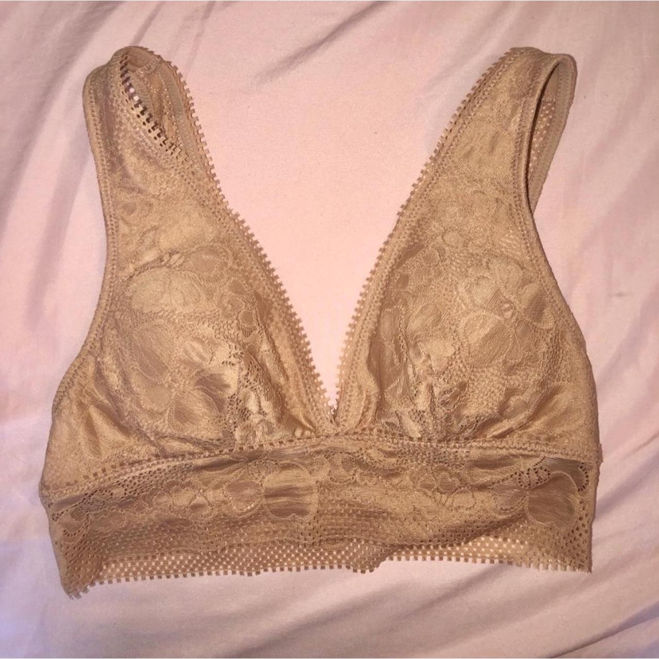 Padded plunge bralette from Aerie -rust / burnt... - Depop
