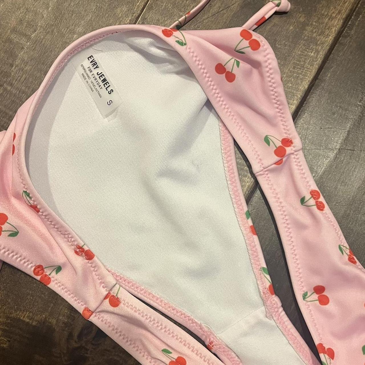 Evry jewels pink cherry bikini set Top is a large... - Depop