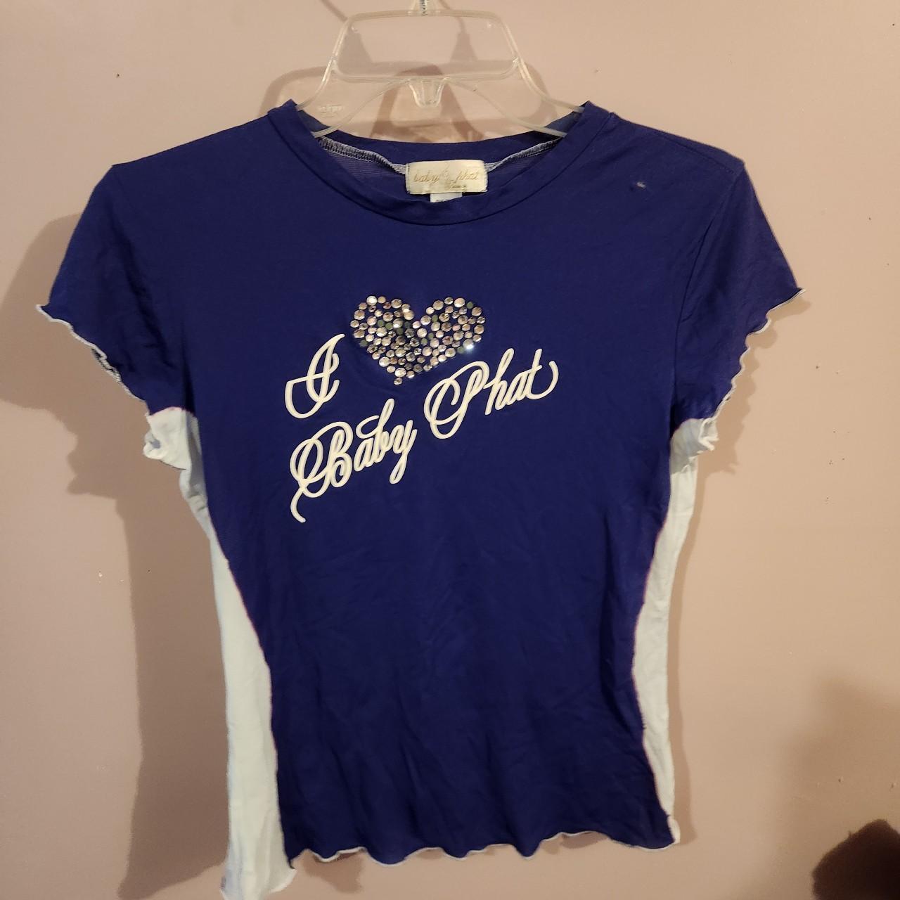 Mesh 2000s "I love baby phat" bedazzled top. Lettuce... | Depop