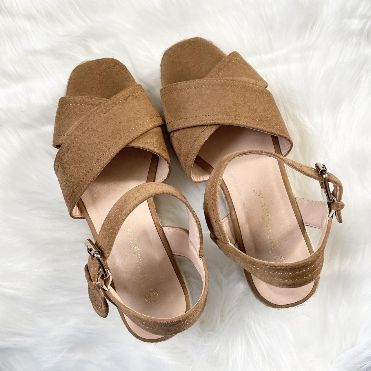 Miss Lola Nature Breeze Wedge Slingback Espadrilles... - Depop