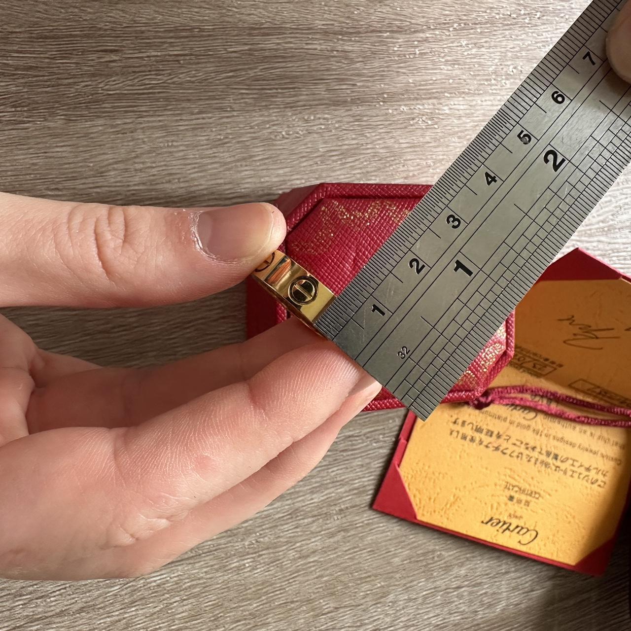 Unisex fake gold Cartier love ring size K 1/2 never... - Depop