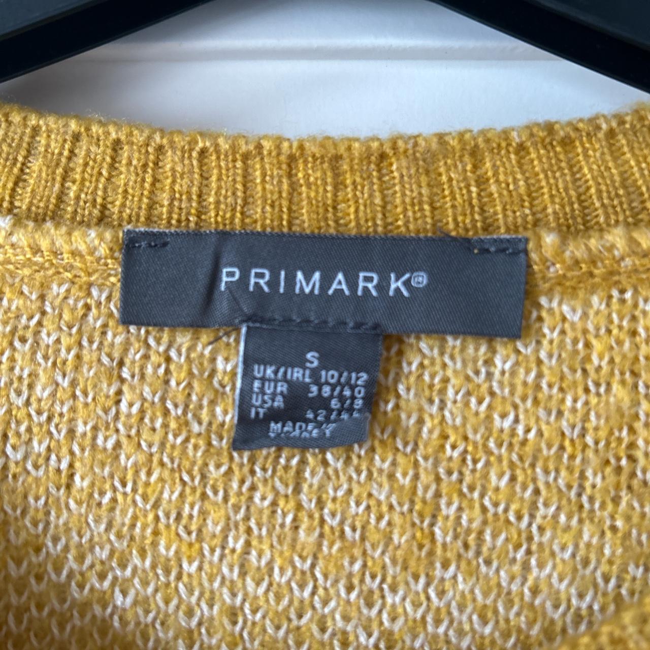 Primark Women's Yellow and White Jumper | Depop