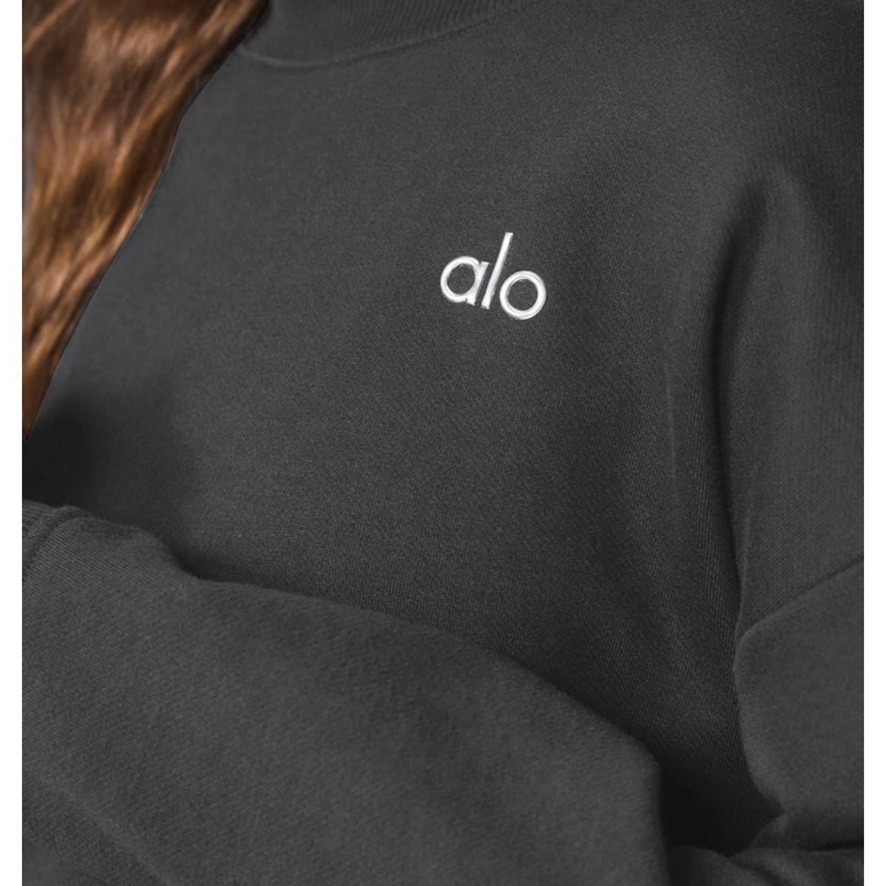 Charcoal gray Alo Accolade crewneck pullover... | Depop