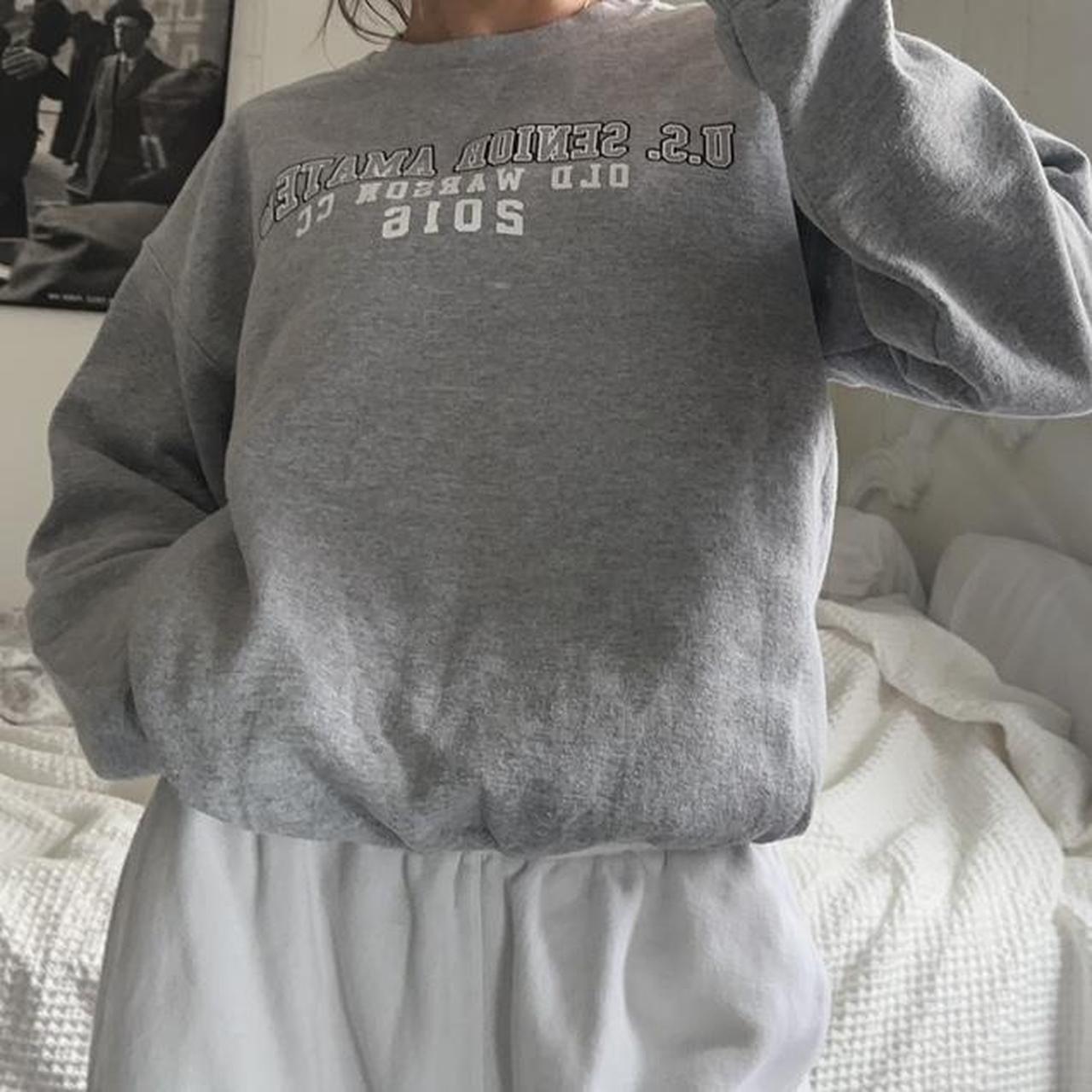 Vintage Heather grey graphic sweatshirt - Depop