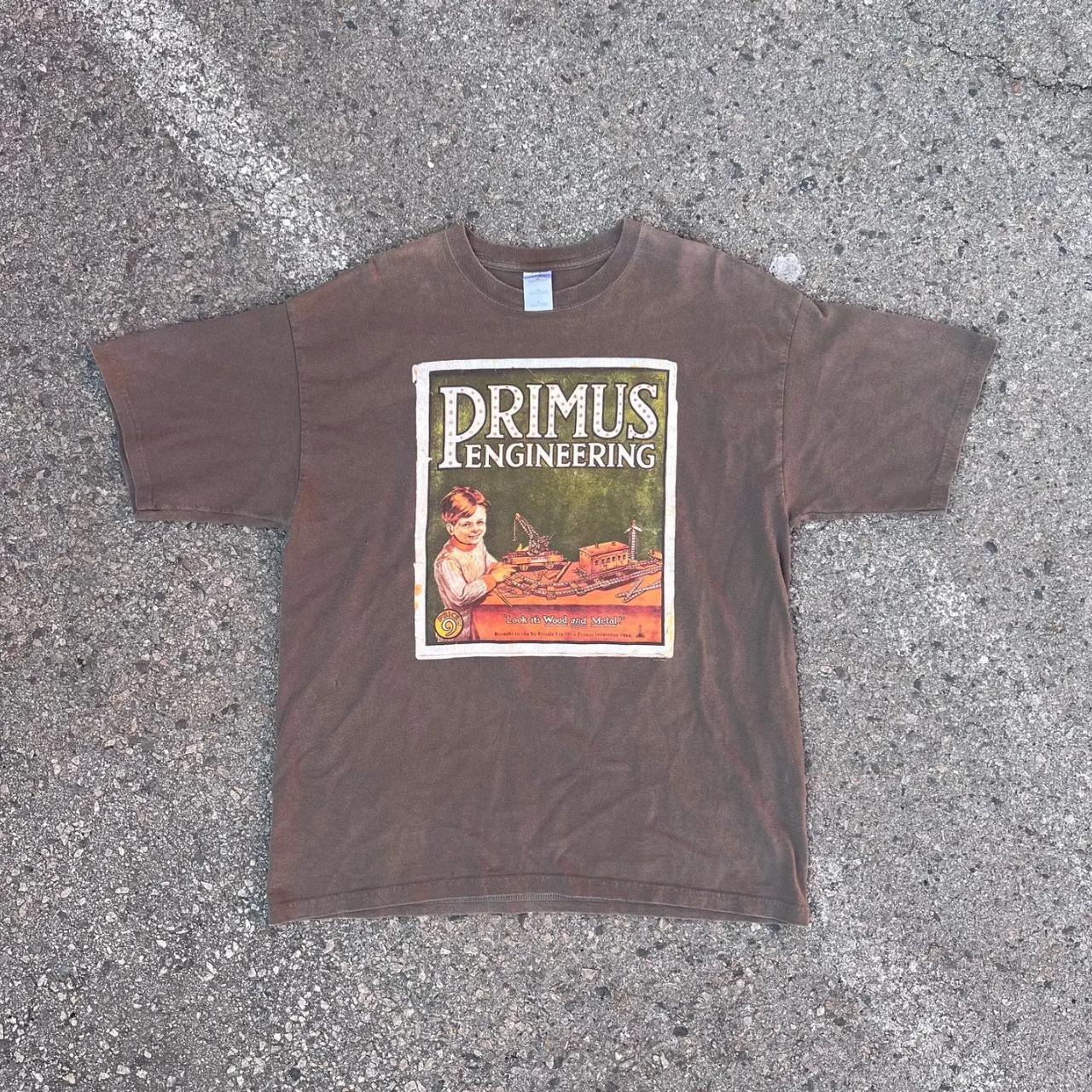 Vintage Primus Engineering Band Tee Size XL Great... - Depop