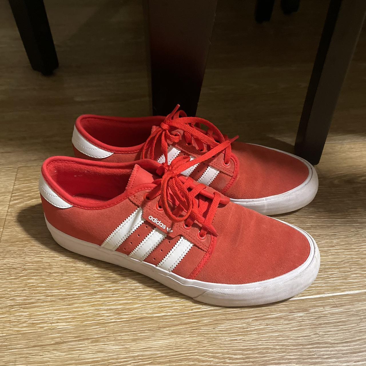 Adidas Originals Men's Red Trainers | Depop