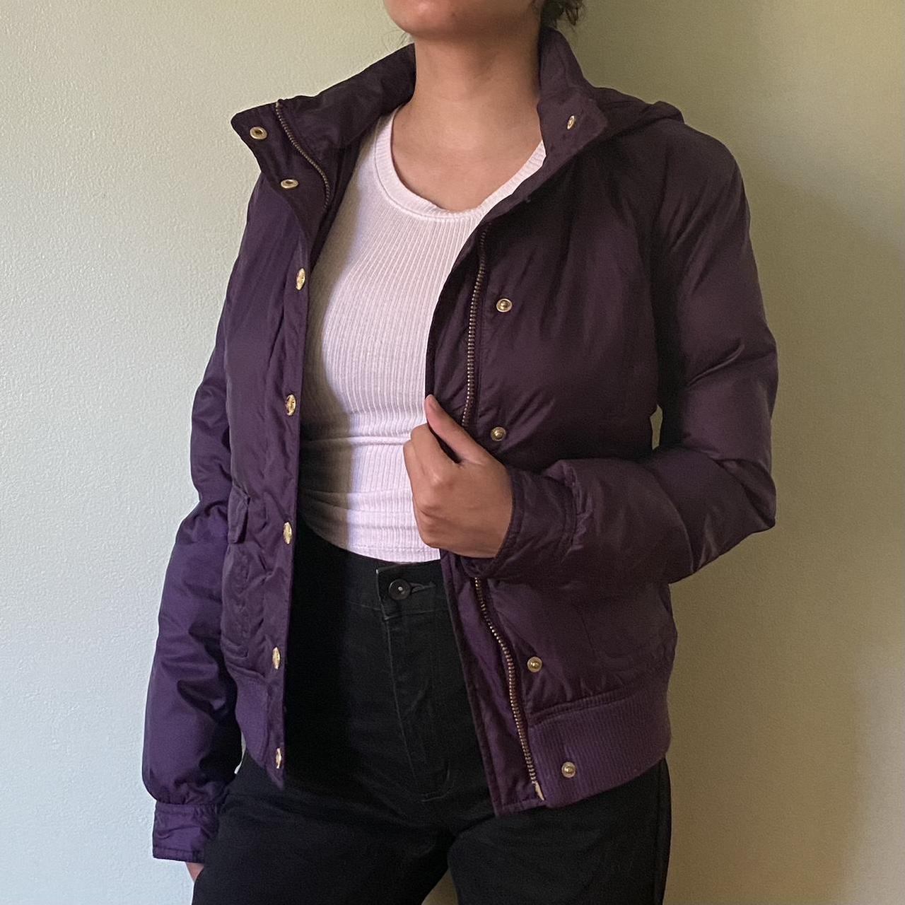 Juicy Couture Purple Down Puffer Jacket Super... - Depop