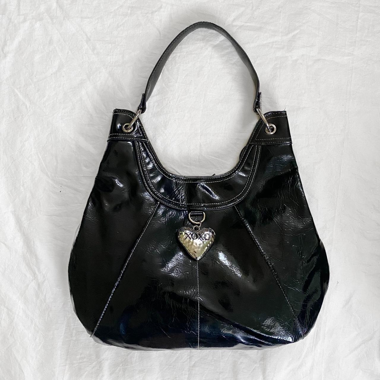 Xoxo y2k Hobo Bag Baddie oversized black vinyl... - Depop