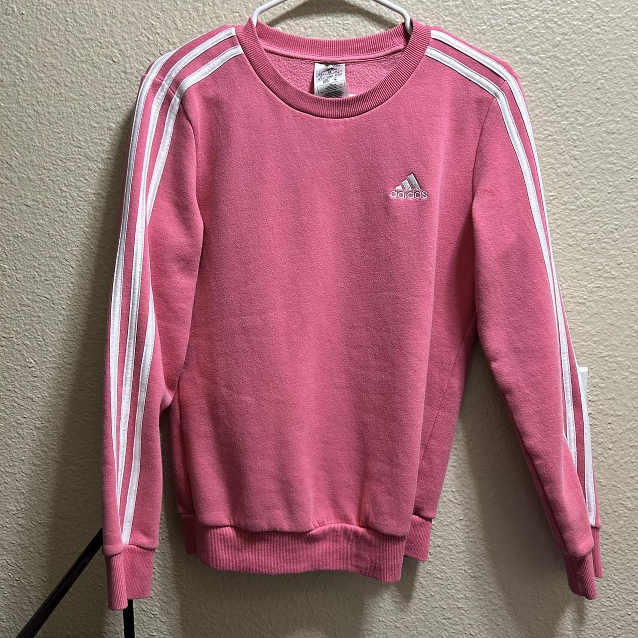 pink adidas sweatshirt xs - in perfect condition! 🤍 - Depop
