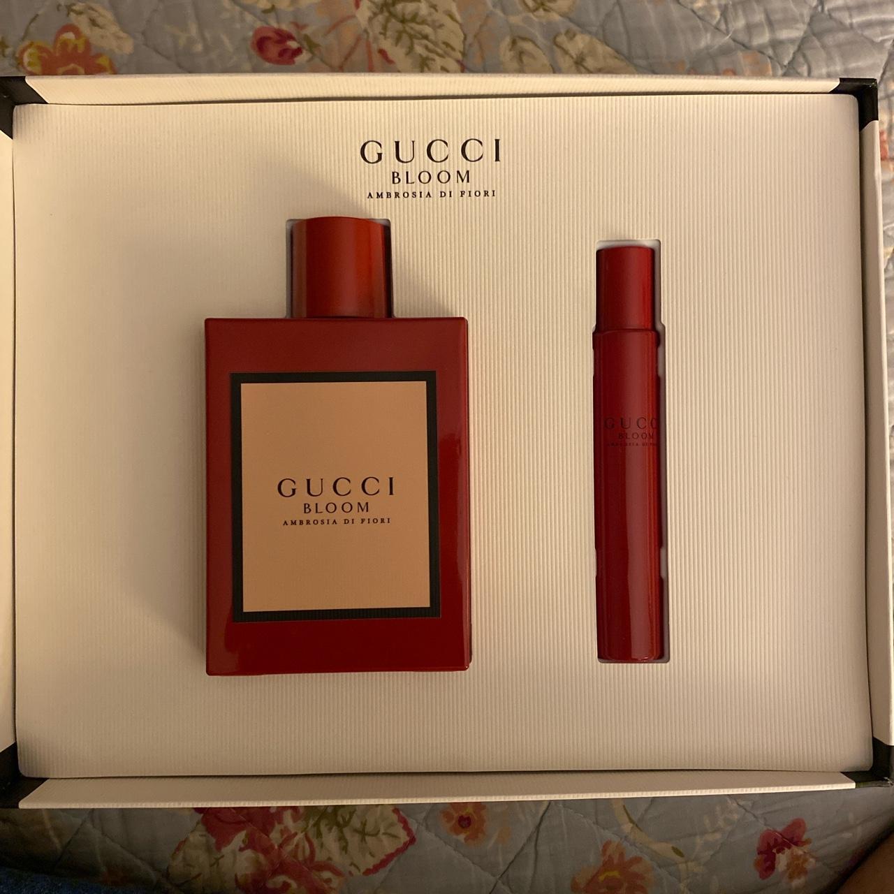 Gucci Burgundy and Red Fragrance | Depop