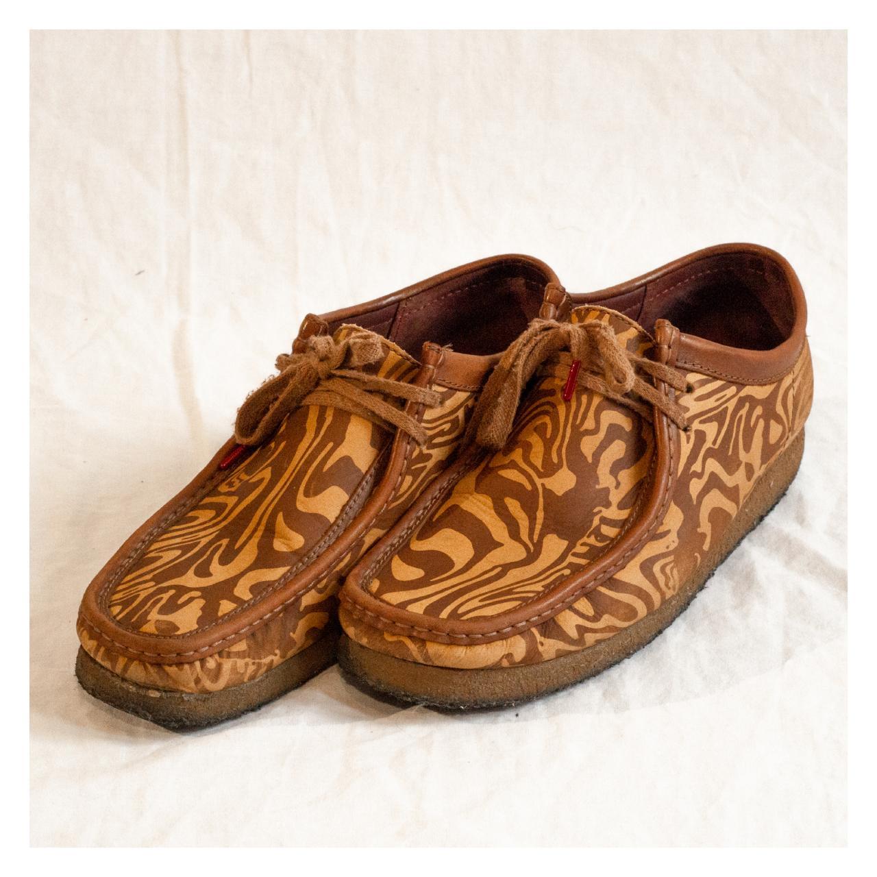 Clarks Leather Wallabee lows, collab with Wu Wear.... - Depop