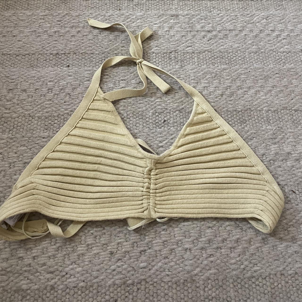 yellow halter top, barely worn. msg me for more... - Depop