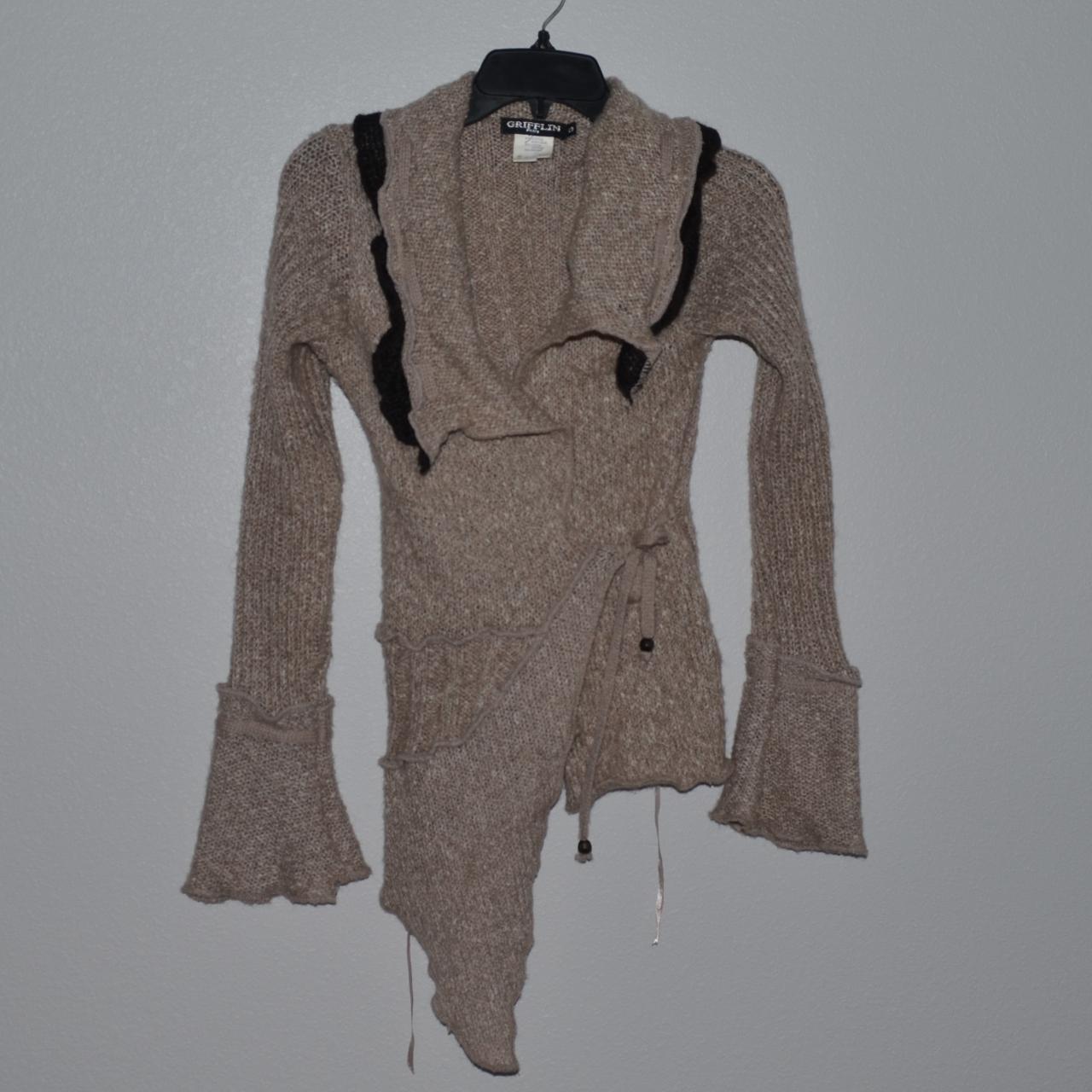 vintage cream brown grifflin paris mohair blend... | Depop