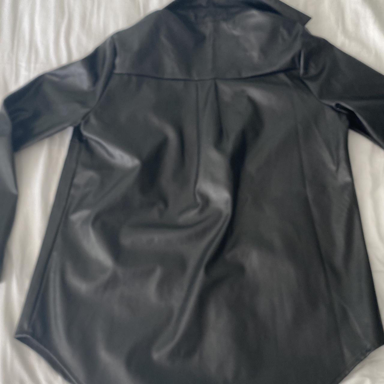 New Look Leather Jacket Black Size 8 / S / M #newlook - Depop
