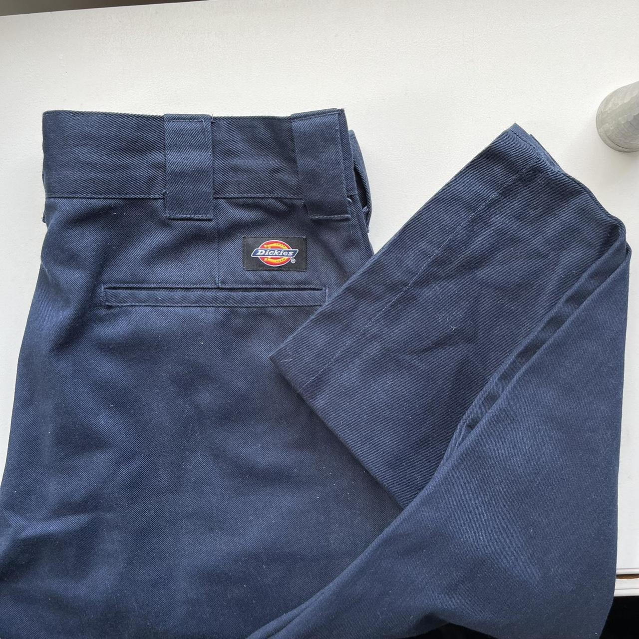 Dickies blue work pants. Slim straight. Size... - Depop