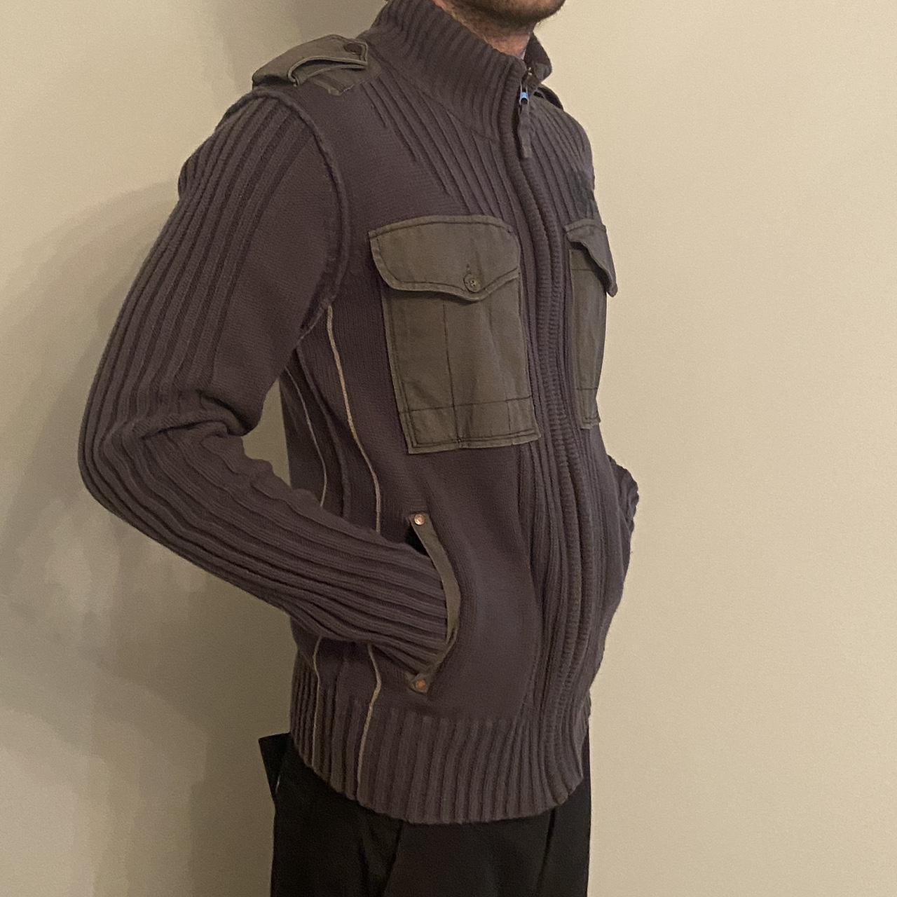 Crazy Y2K Grunge utility zip up fleece /... - Depop