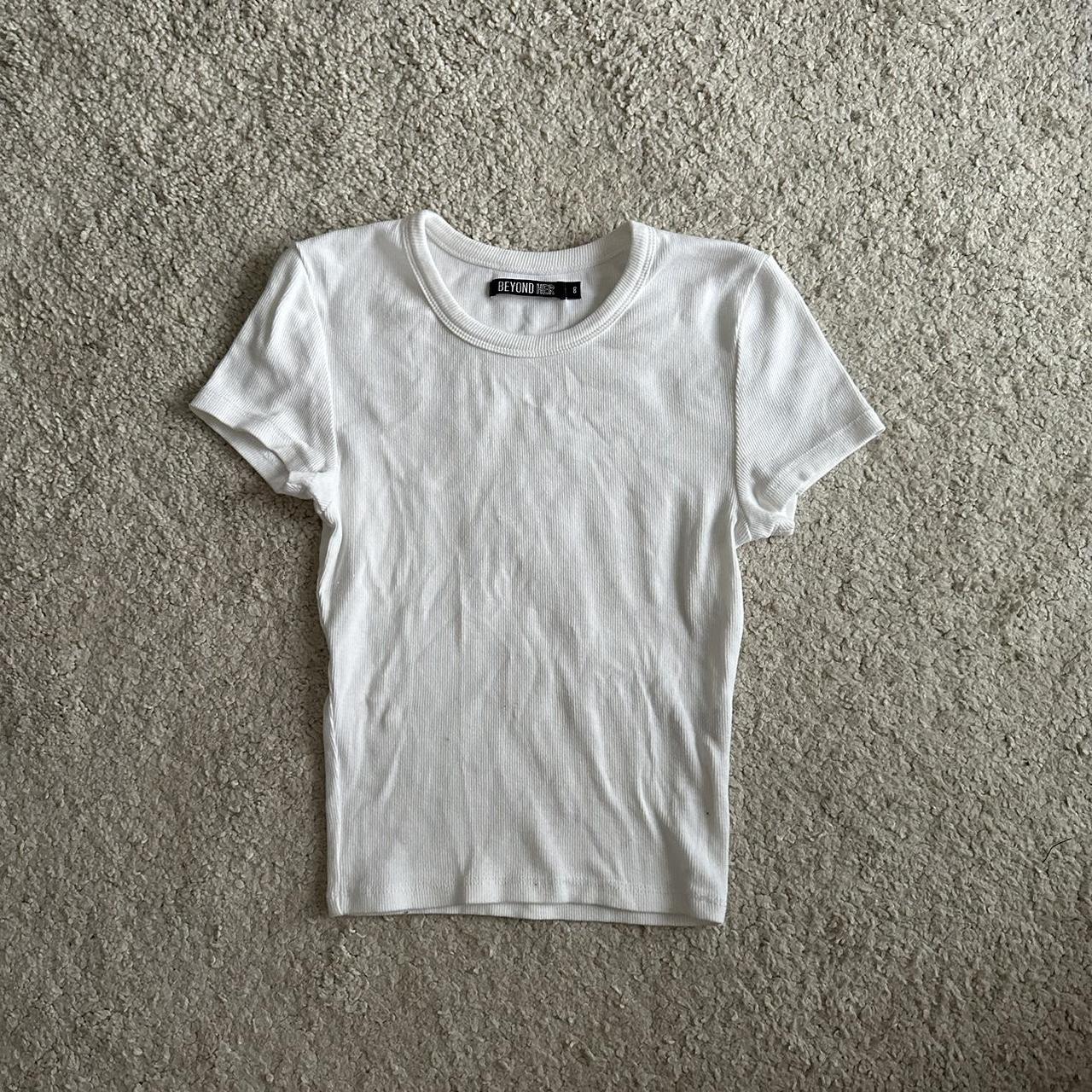 Basic White T - Beyond Her brand - brand new never... - Depop