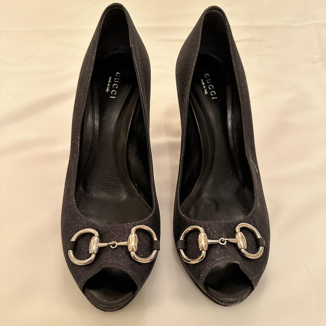 Most gorgeous black sparkly Gucci heels ️ ️ - Depop