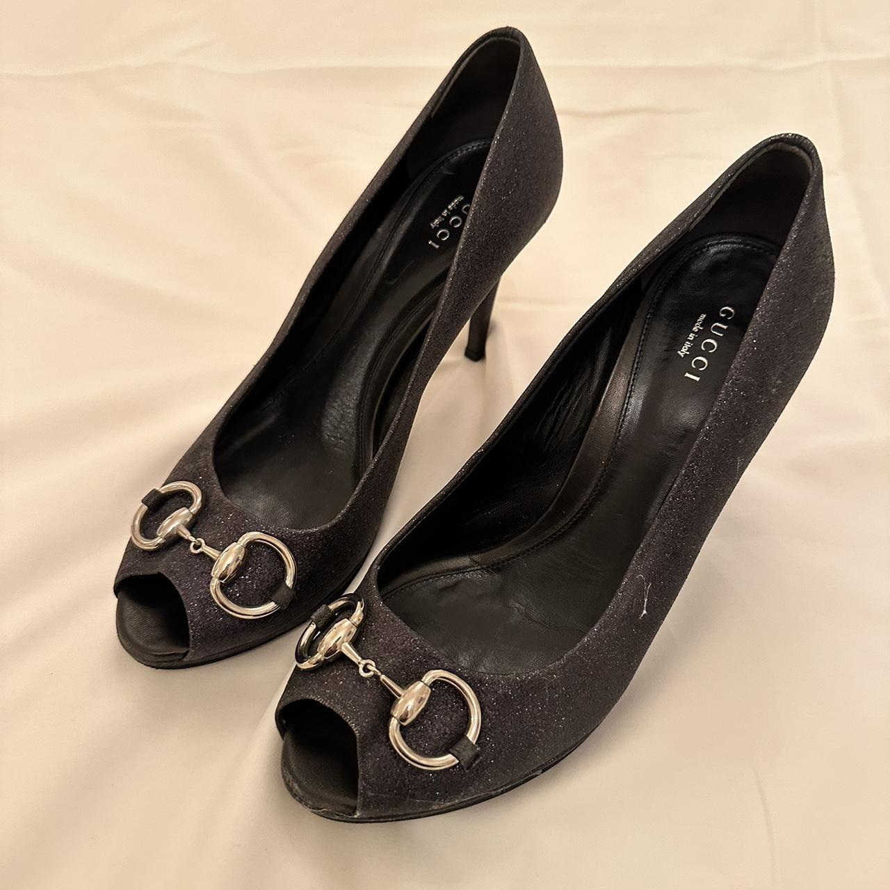 Most gorgeous black sparkly Gucci heels ️ ️ - Depop