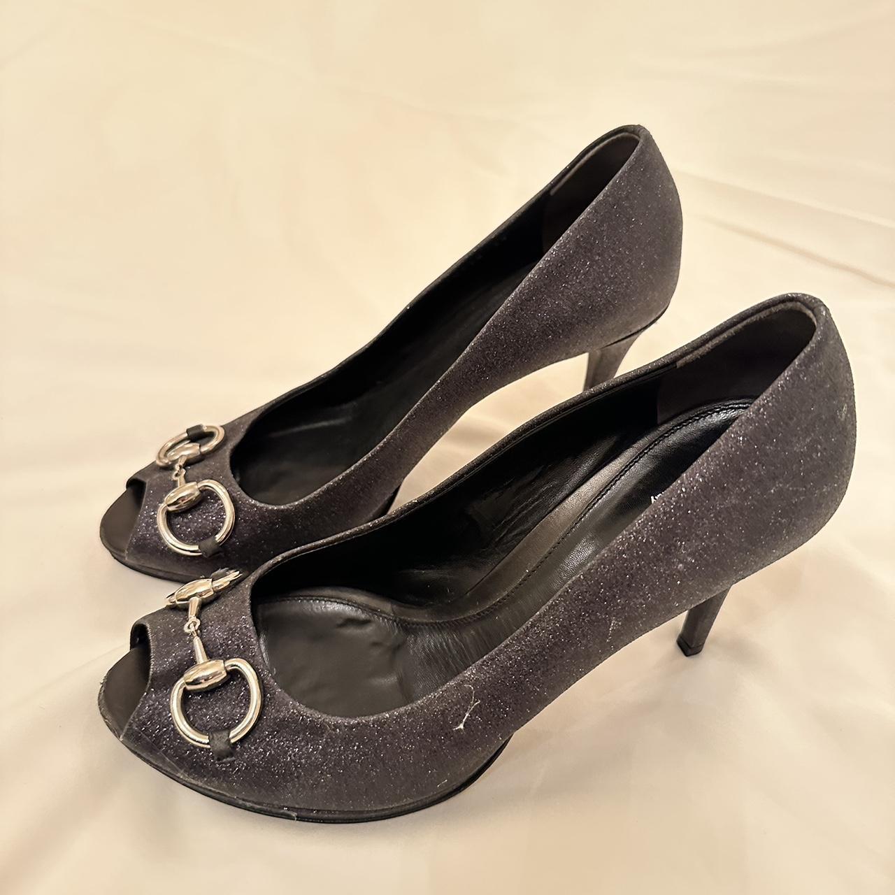 Most gorgeous black sparkly Gucci heels ️ ️ - Depop