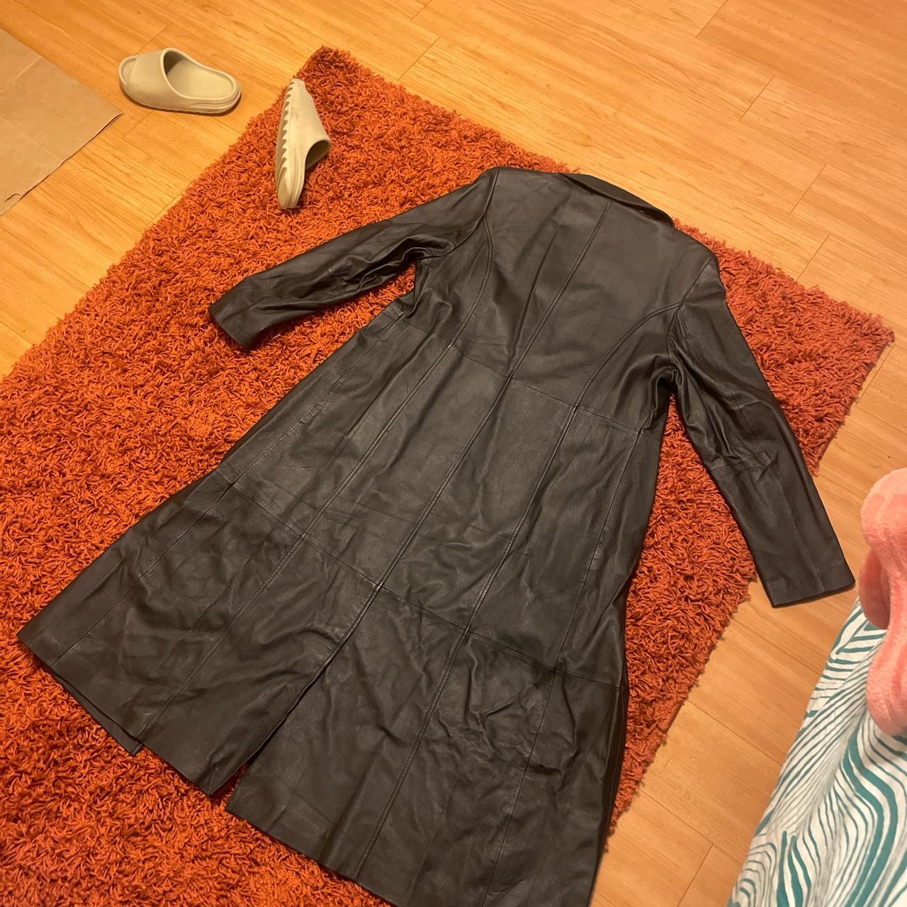 Marc Mattis Long Leather Coat! It’s super cute and... - Depop