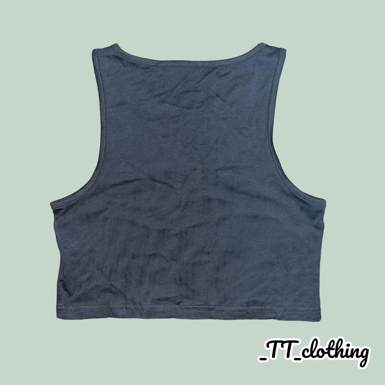 Broken planet cropped top ️Grey and white ️Size M... - Depop