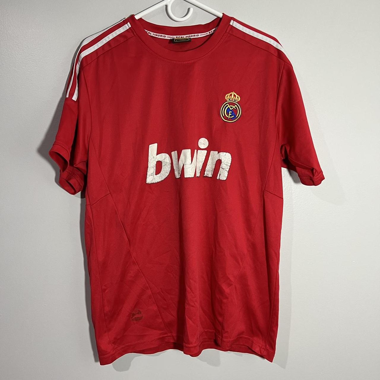 Prima Real Madrid Cristiano Ronaldo Bwin Red Soccer... - Depop