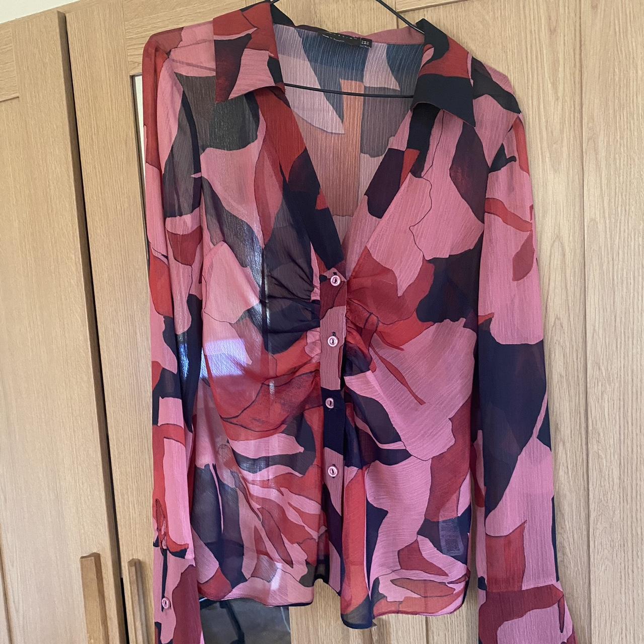 Asos mesh abstract shirt | Size 8 Price includes... - Depop
