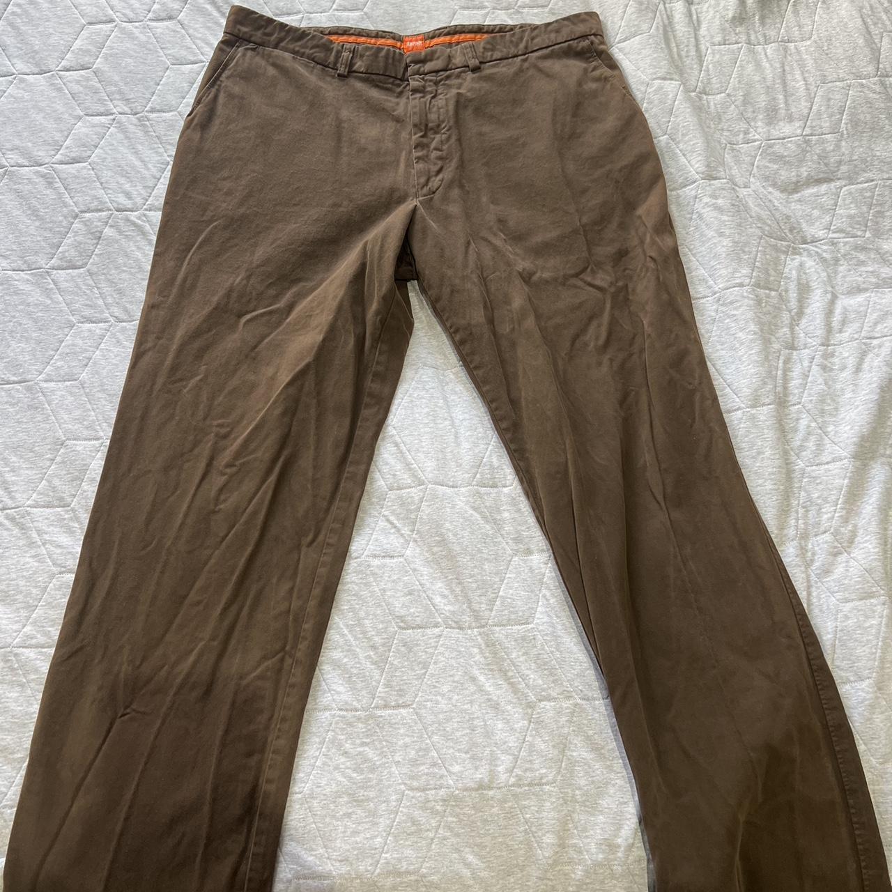 Hugo Boss Chocolate Suede Pants So soft and stretchy... - Depop