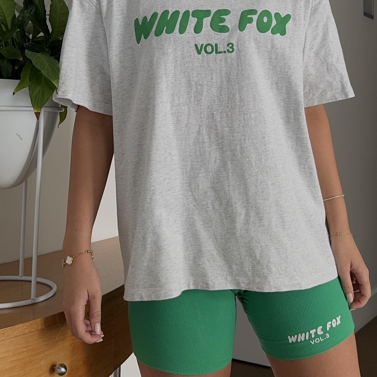 White Fox Set - Grey and Green Offstage Oversized... - Depop