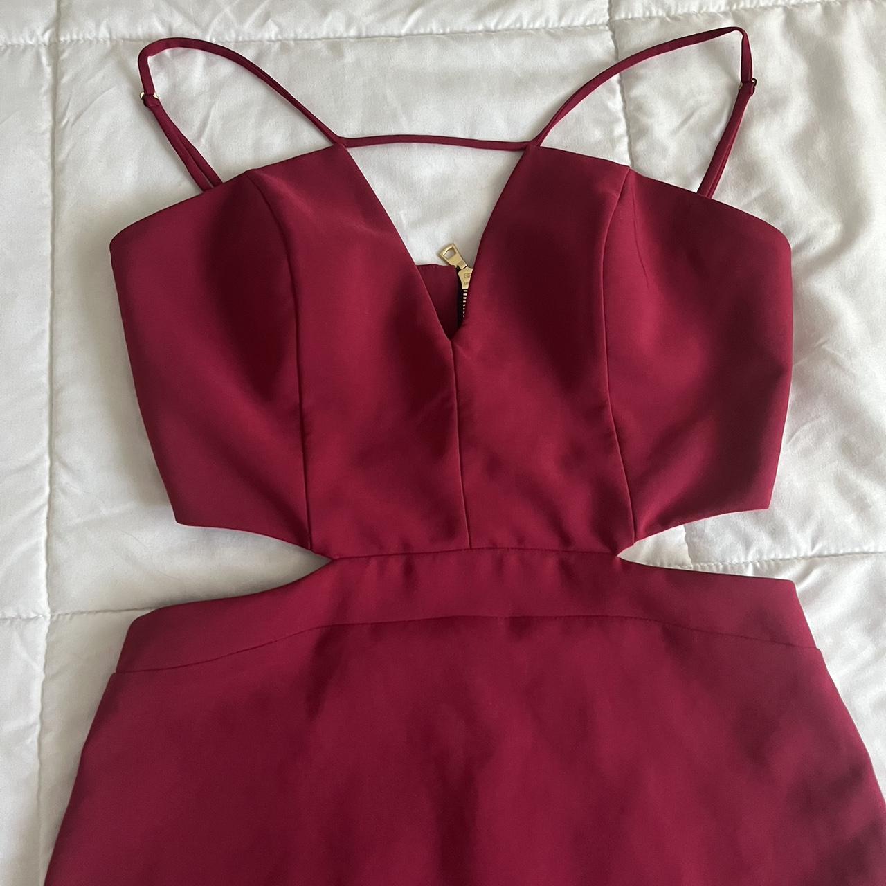 Bright Burgundy Red Dress Size 6 Brand Maria Bianca... - Depop