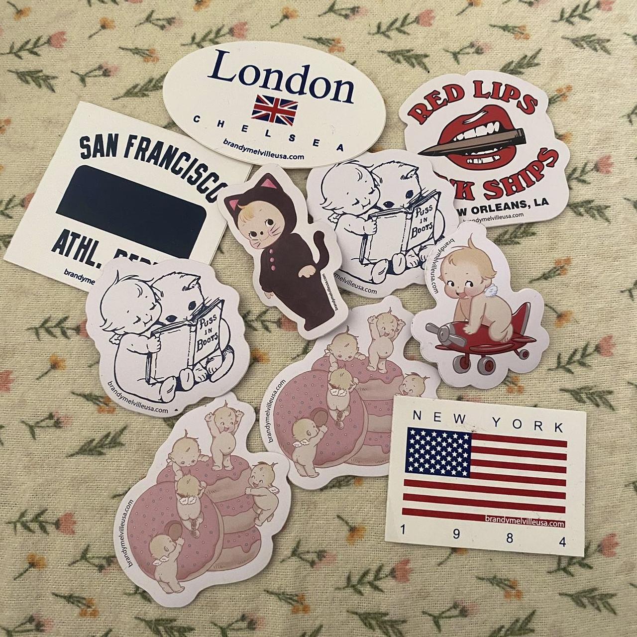 brandy melville 10 count stickers 🐞🐞🐞🐞🐞🐞🐞🐞🐞🐞 baby... - Depop