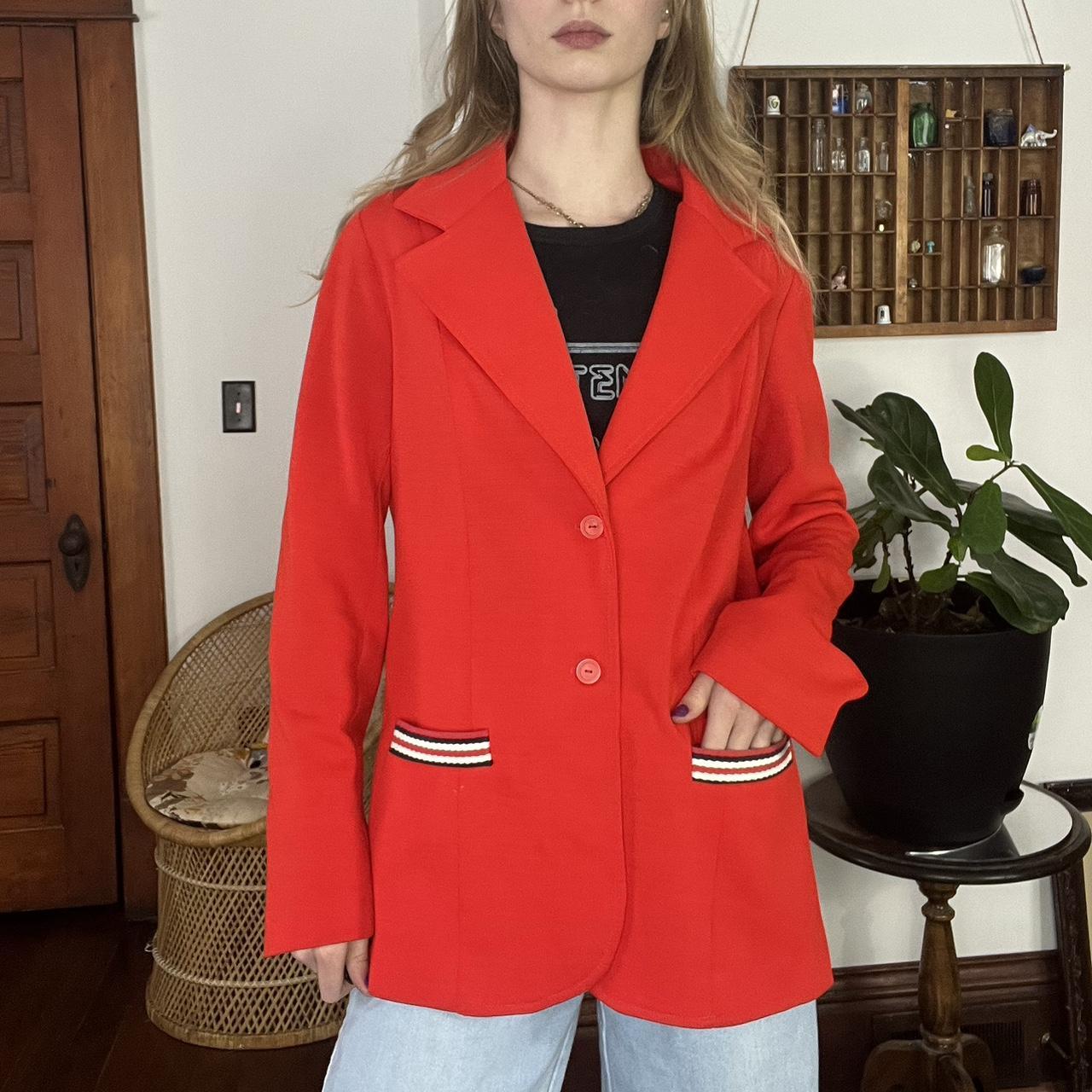 JCPenney Women's Red and White Tailored-jackets | Depop