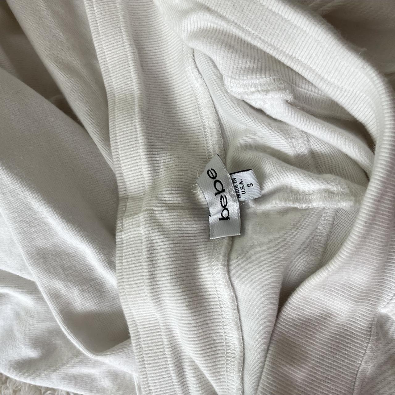 white bebe capri lounge pants size: S never worn - Depop