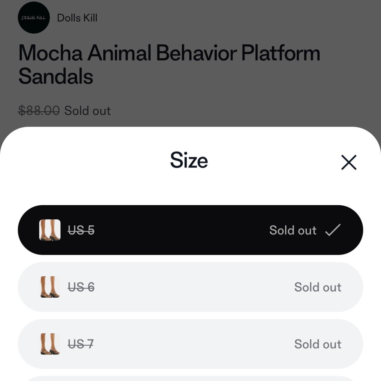 dollskill delia's mocha platform sandals