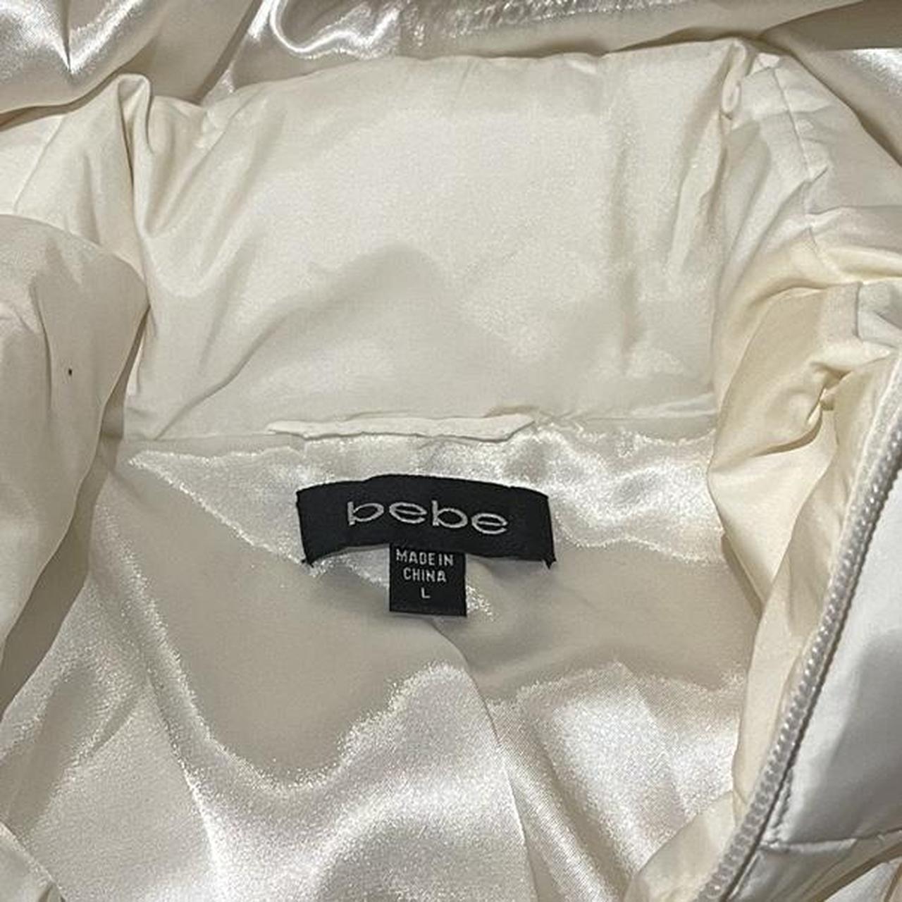 VINTAGE BEBE PUFFER COAT WITH FUR TRIM 💋 size L in... - Depop