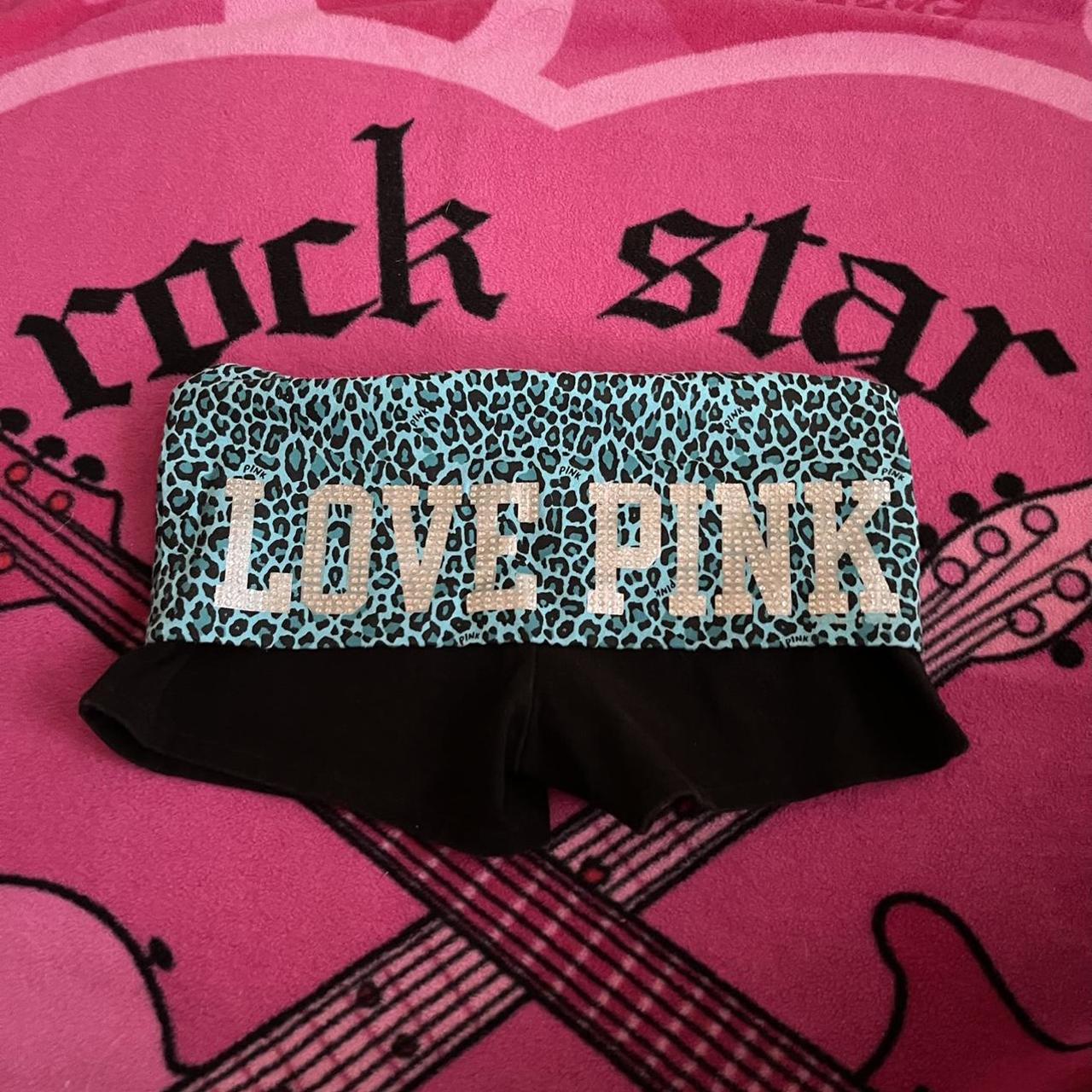 VINTAGE EARLY 2000 VS PINK FOLD OVER YOGA SHORTS💋... - Depop