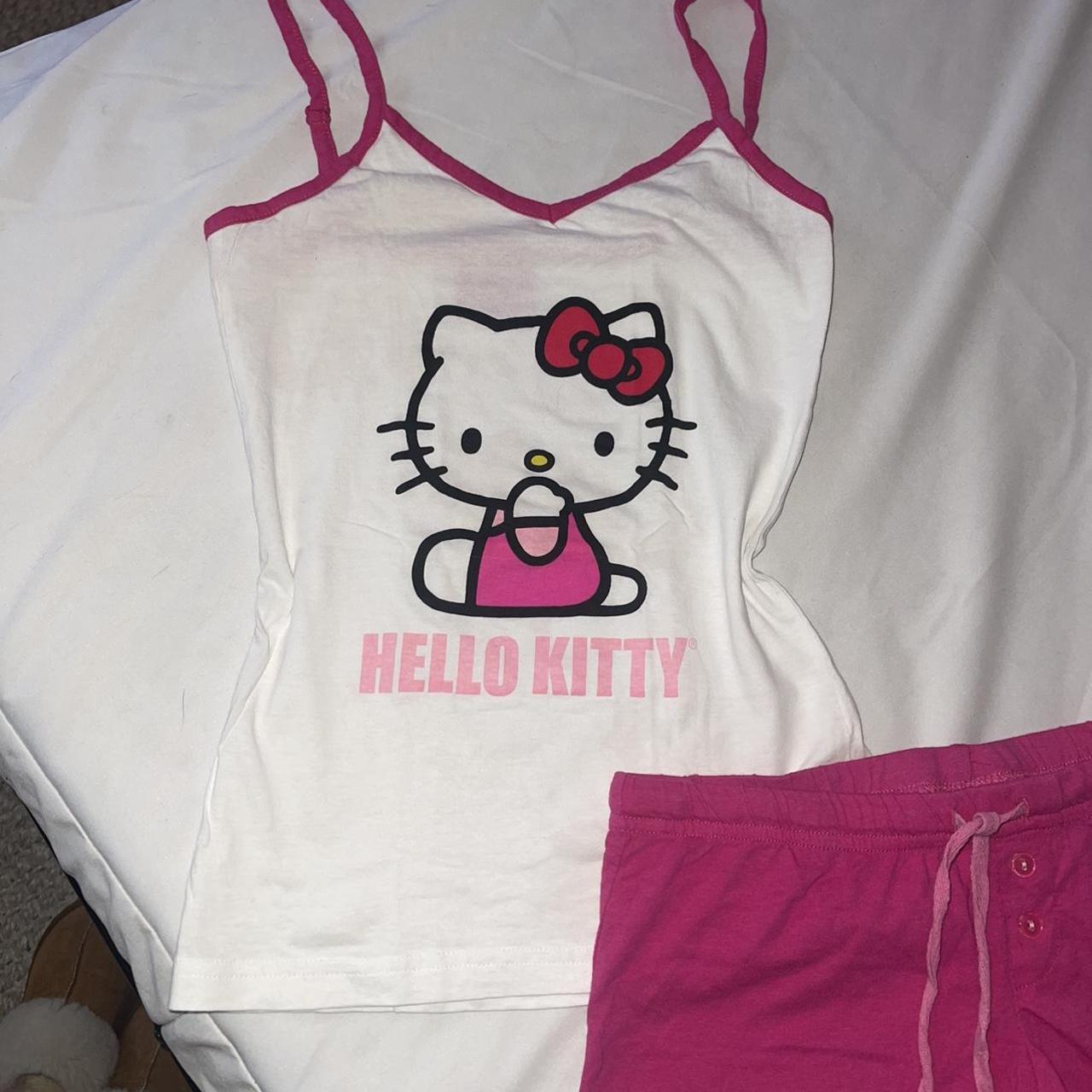 vintage early 2000 hello kitty lounge set 💕💋 size S... - Depop
