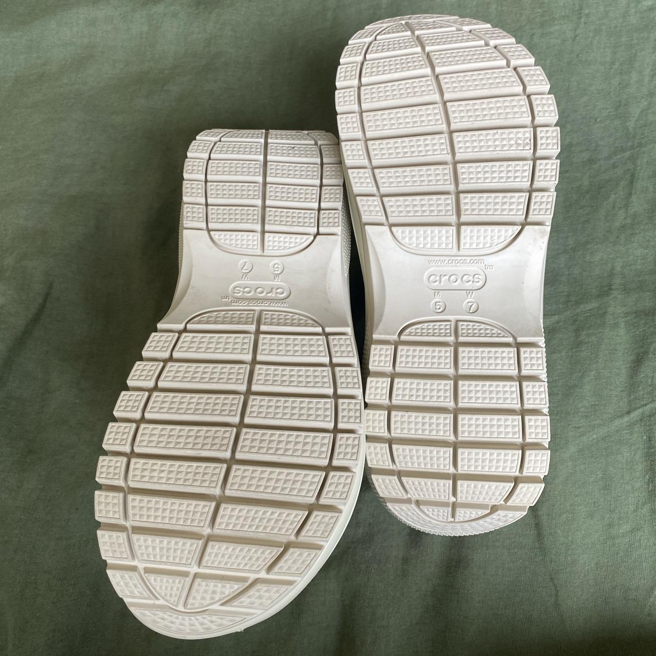 Crocs Mega Crush Sandal Colour: Bone Size: AU7 - Depop